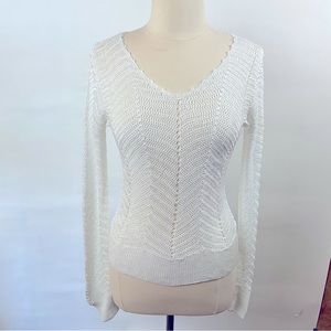 Cache | Sweaters | Cache White Crochet Long Sleeve | Poshmark